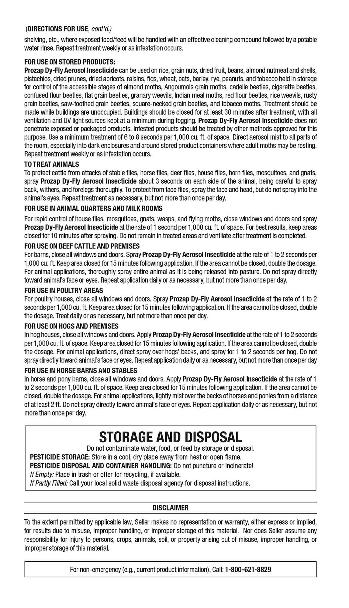 Prozap DyFly Aerosol Insecticide, 20 oz — Jeffers