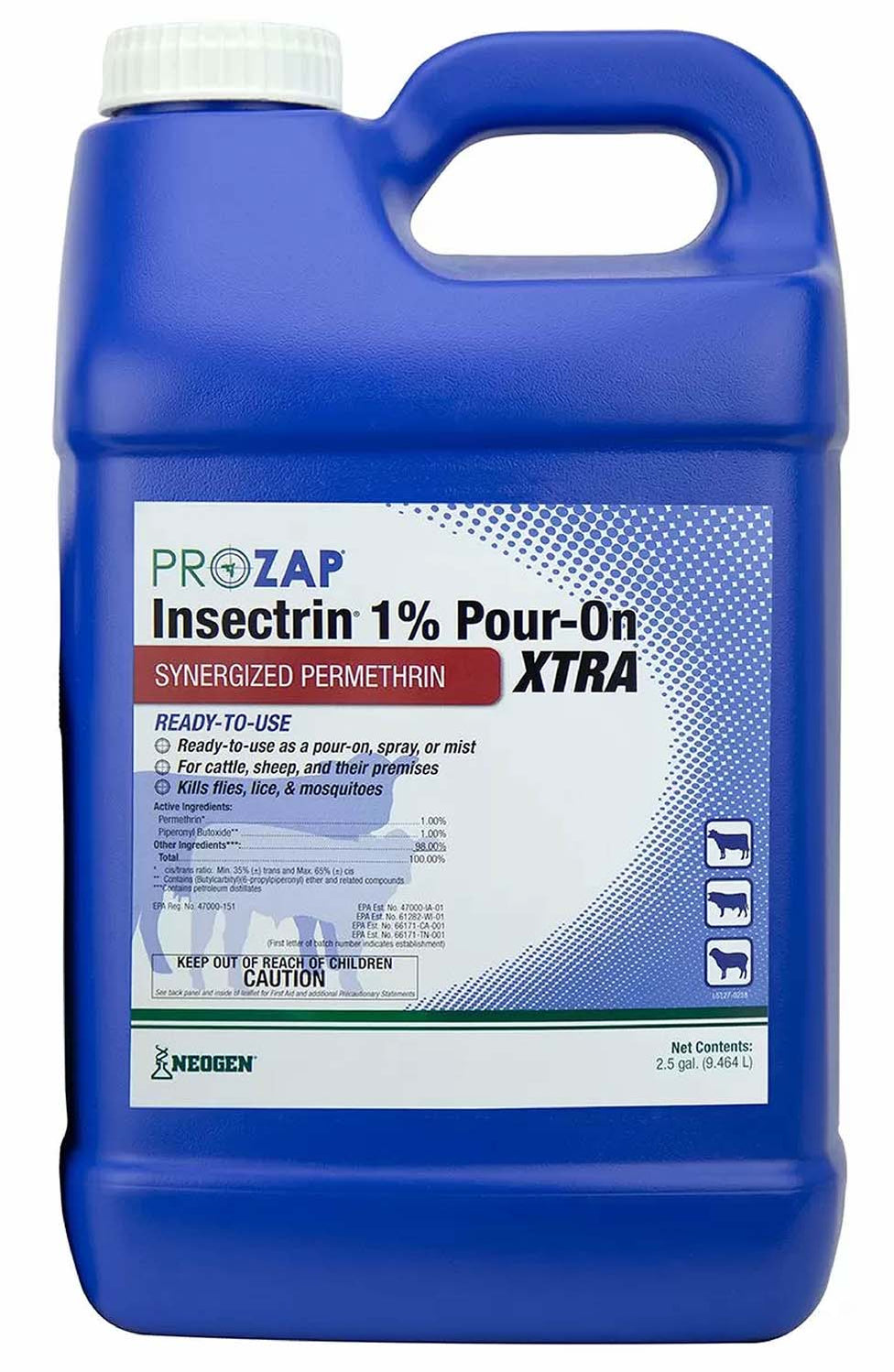 Prozap® Insectrin® 1% Pour-On Xtra for Cattle and Sheep — Jeffers