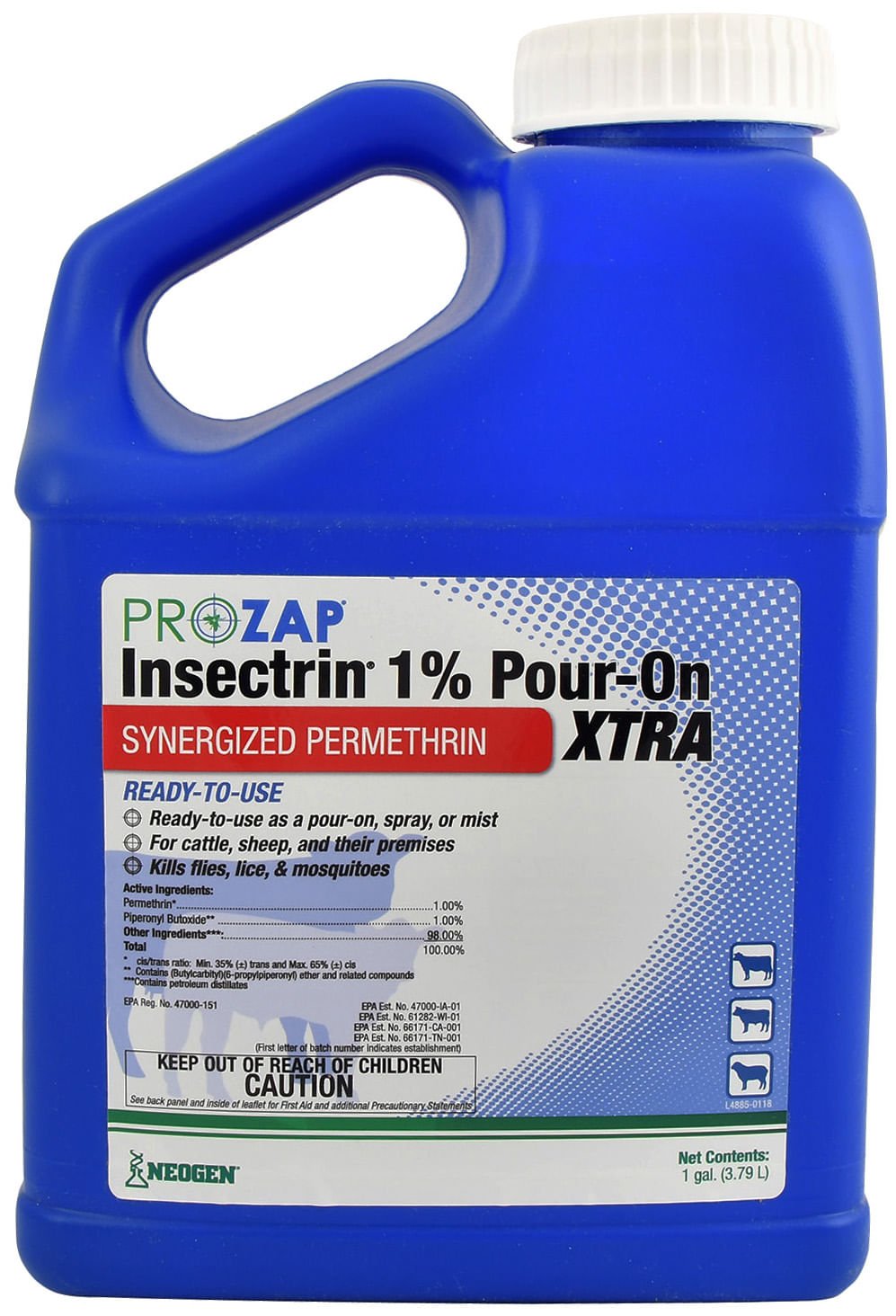 Prozap® Insectrin® 1% Pour-On Xtra for Cattle and Sheep — Jeffers