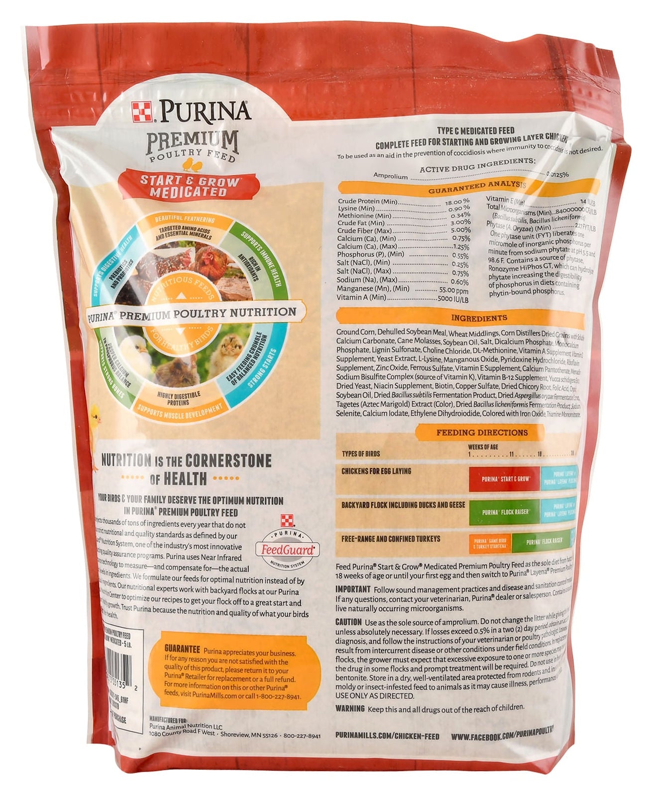 Purina Start & Grow AMP Medicated Pouultry Feed Crumbles — Jeffers