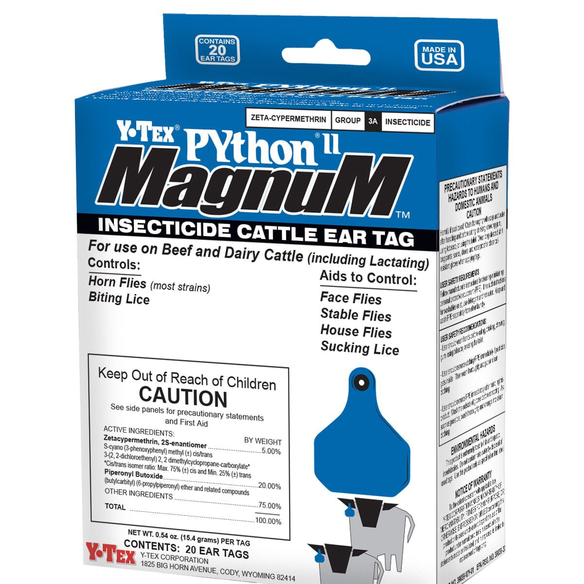 Y-Tex Python II Magnum Insecticide Cattle Ear Tags — Jeffers