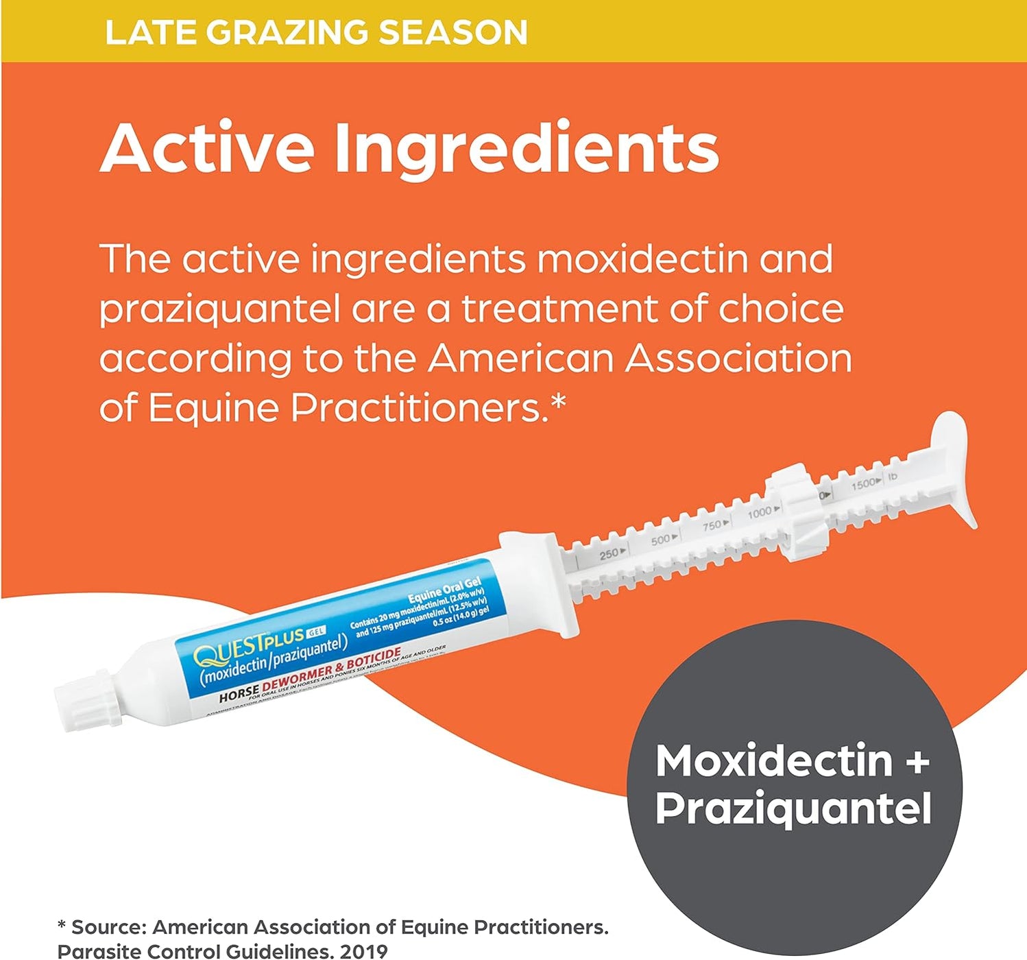 Quest Plus Horse Dewormer Gel 2% Moxidectin, 12.5% Praziquantel — Jeffers