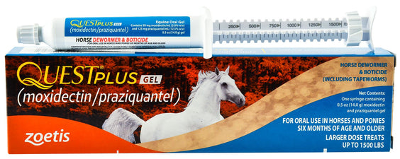 Quest Plus Horse Dewormer Gel 2% Moxidectin, 12.5% Praziquantel — Jeffers