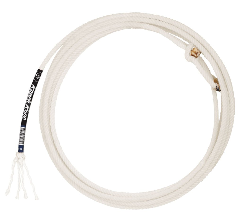 40' Ranch Rope with Poly Core, White — Jeffers