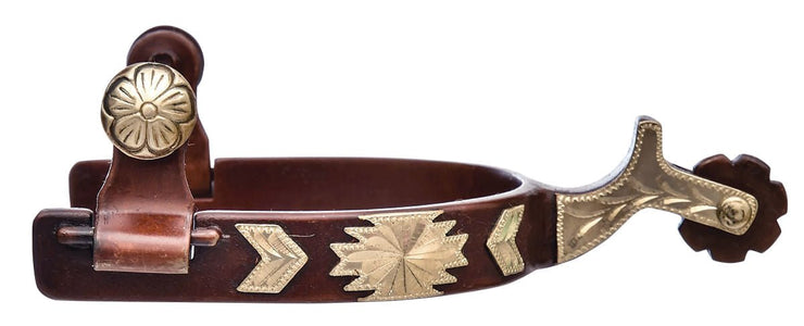 Rosebud Horse Spur with German Silver Accents — Jeffers