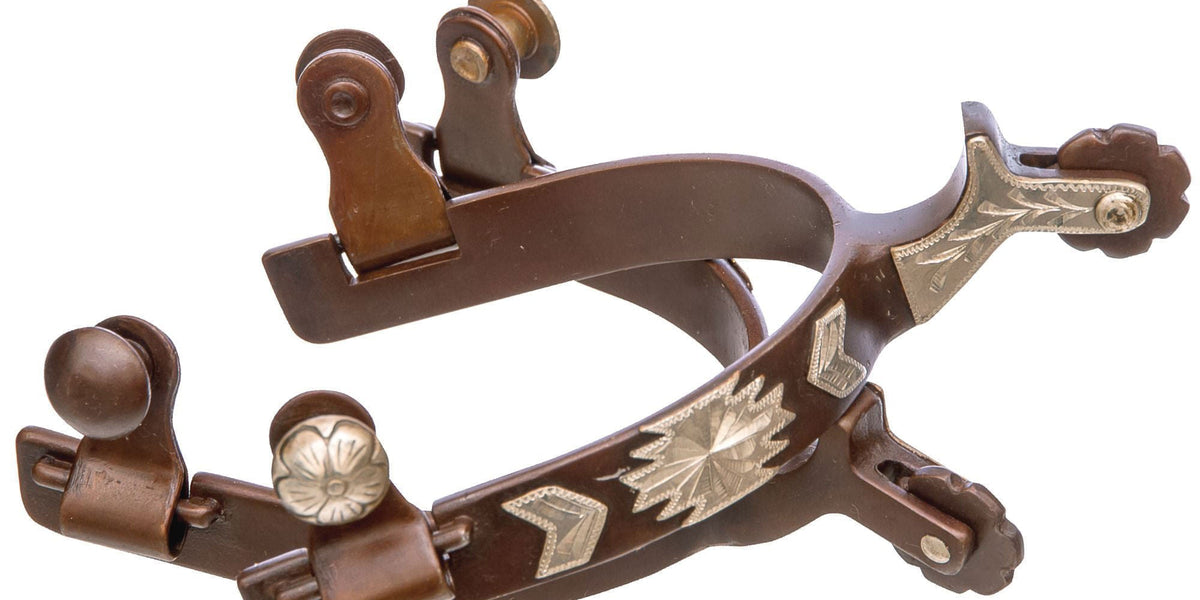 Rosebud Horse Spur with German Silver Accents — Jeffers