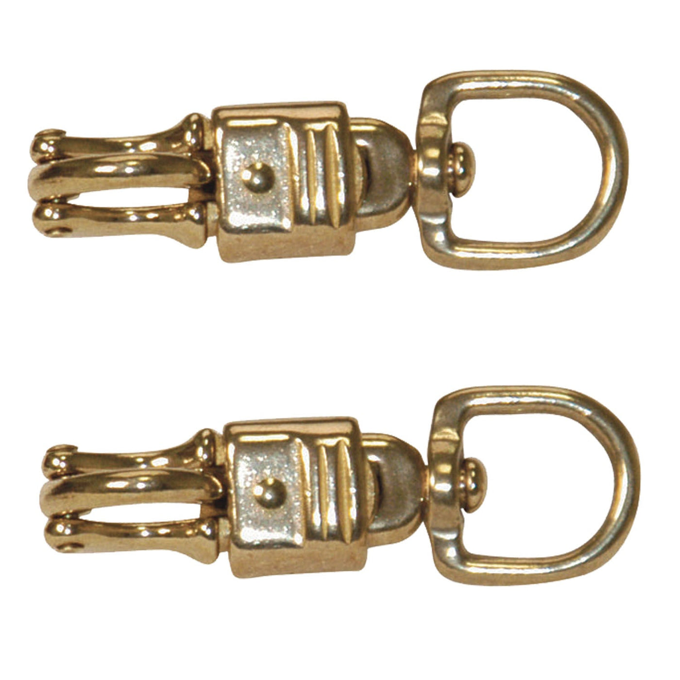 Jeffers Brass Panic Snap with Round Swivel Eye, 3/4” Eye x 3-5/8” L