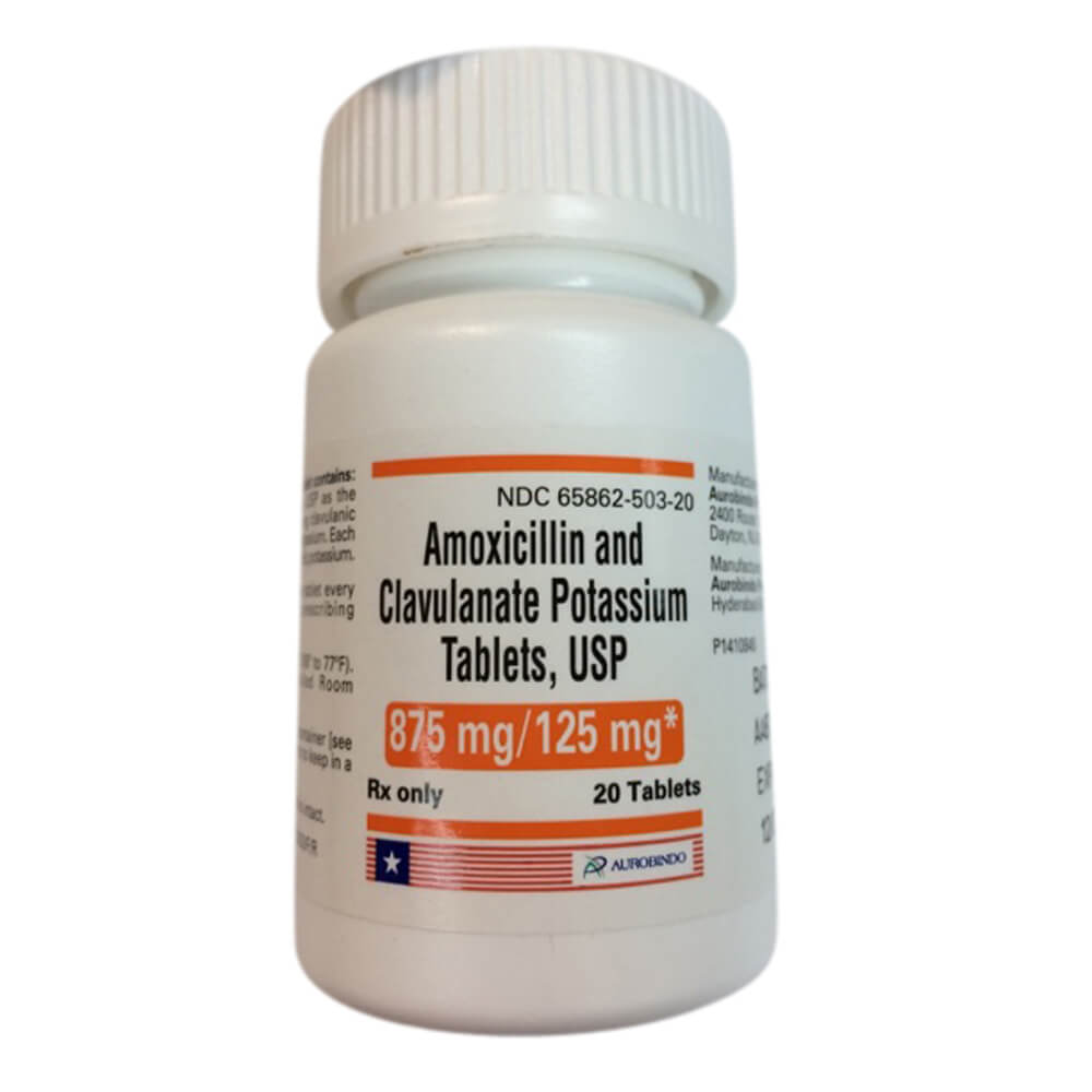 Rx Amoxicillin/ Clavulanate for Dogs & Cats, 875mg/125mg — Jeffers