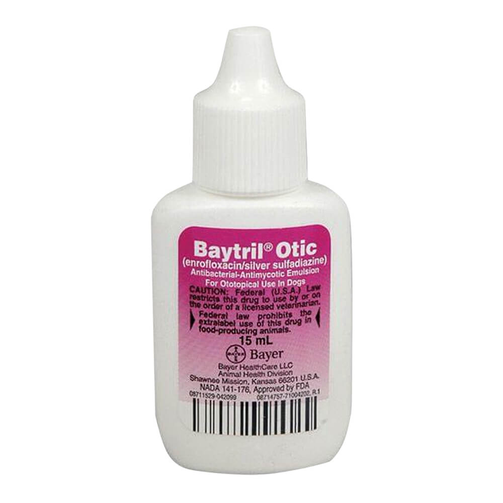 Rx Baytril Otic Topical Treatment for Dogs, 15 ml — Jeffers