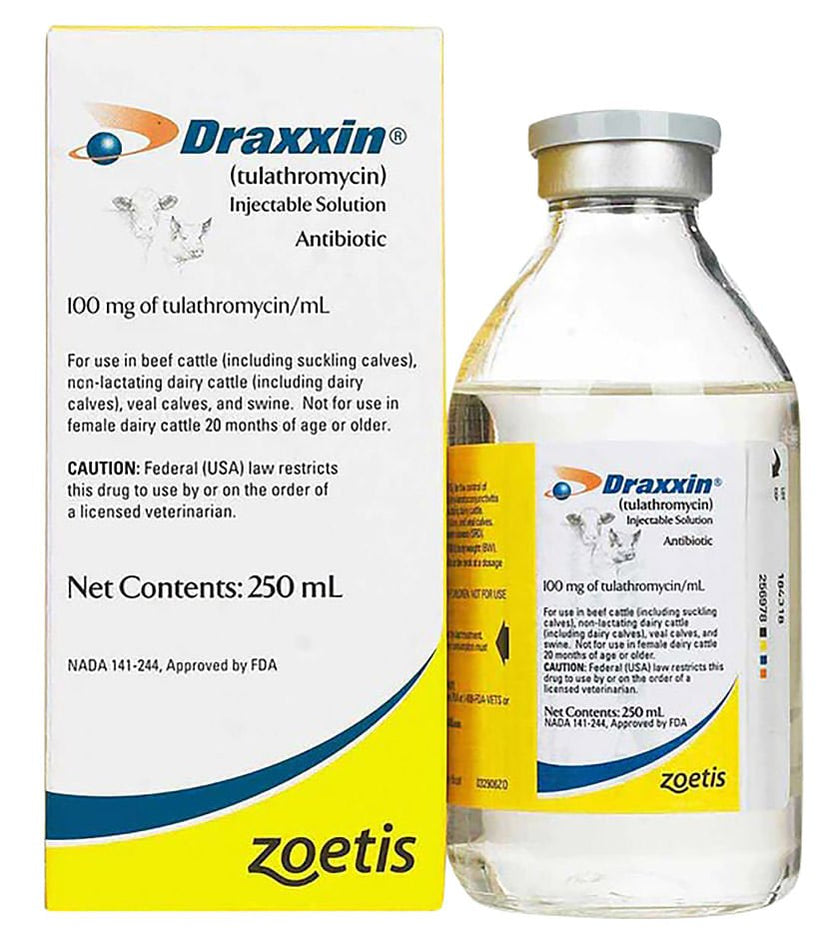 Rx Draxxin Injectable Solution for Cattle & Swine, 100 mg/mL — Jeffers