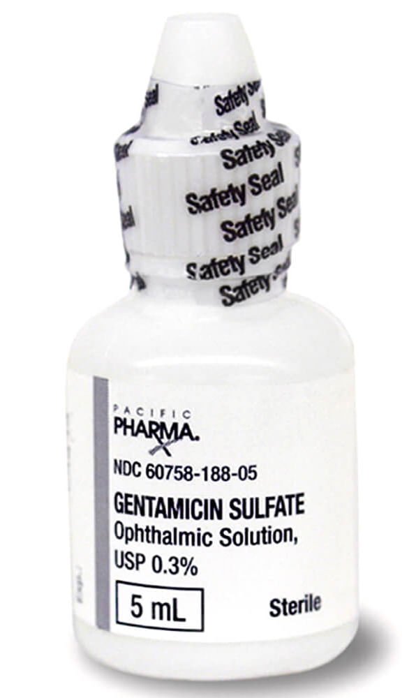Rx Gentamicin 0.3% Ophthalmic solution x 5ml bottle — Jeffers
