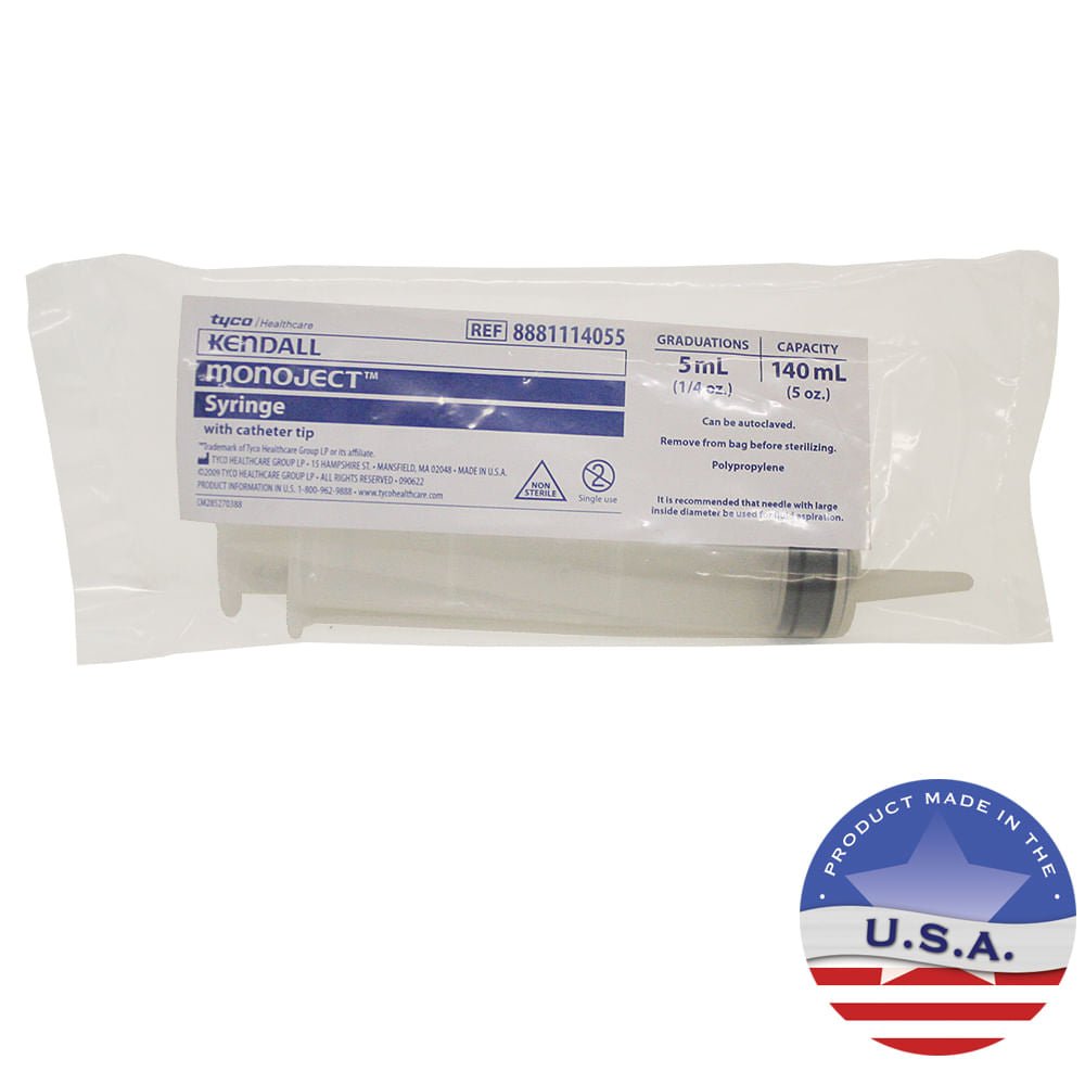 Catéter con jeringa Rx Monoject de 140 CC — Jeffers