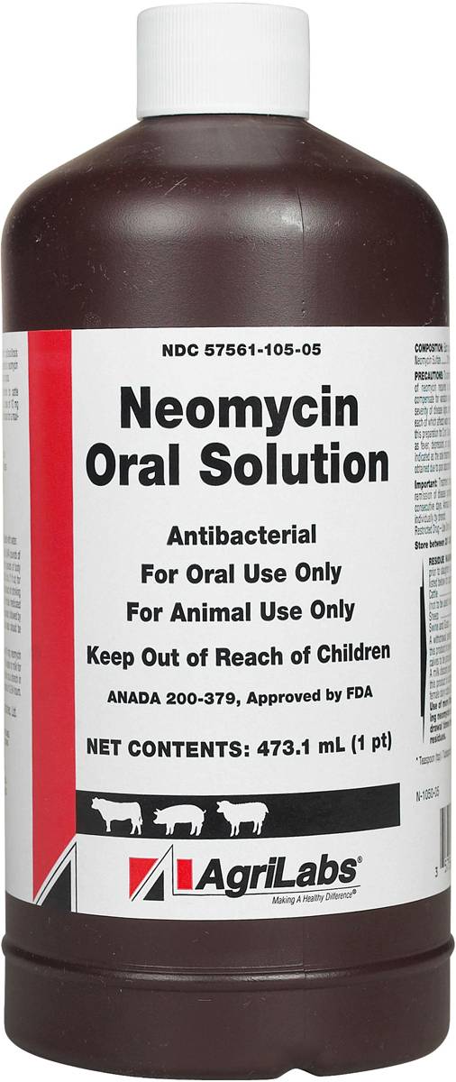 Rx Neomycin Oral Solution for Cattle and Livestock, 473ml — Jeffers
