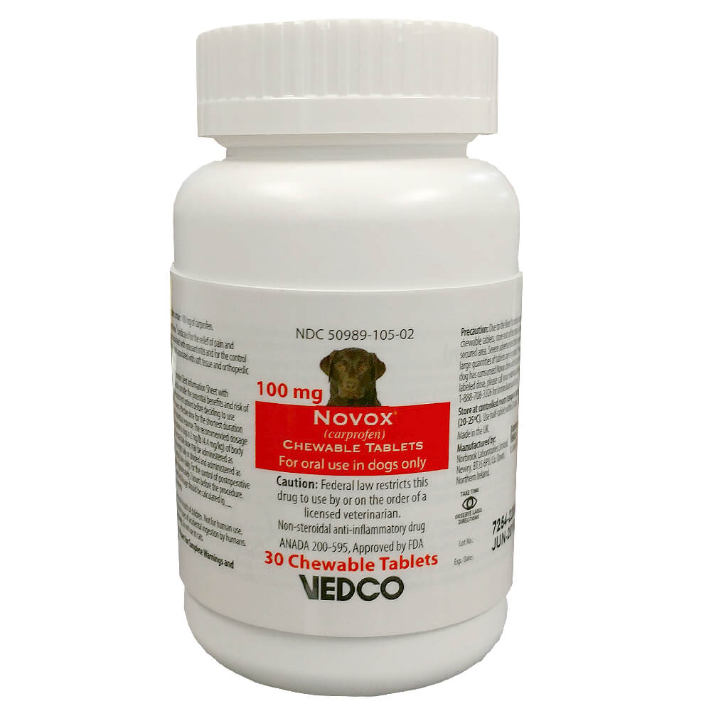 Novox Chewable Tablets for Dogs (Carprofen) — Jeffers