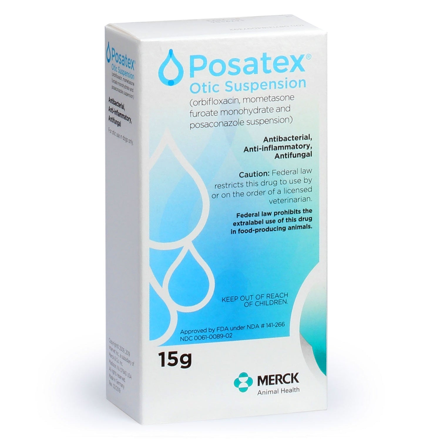 Rx Posatex Otic Ear Suspension for Dogs, 15 gm Bottle — Jeffers