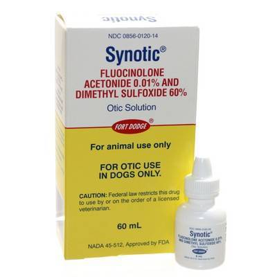 Rx Synotic Otic Solution for Dogs and Cats, 60ml Bottle — Jeffers