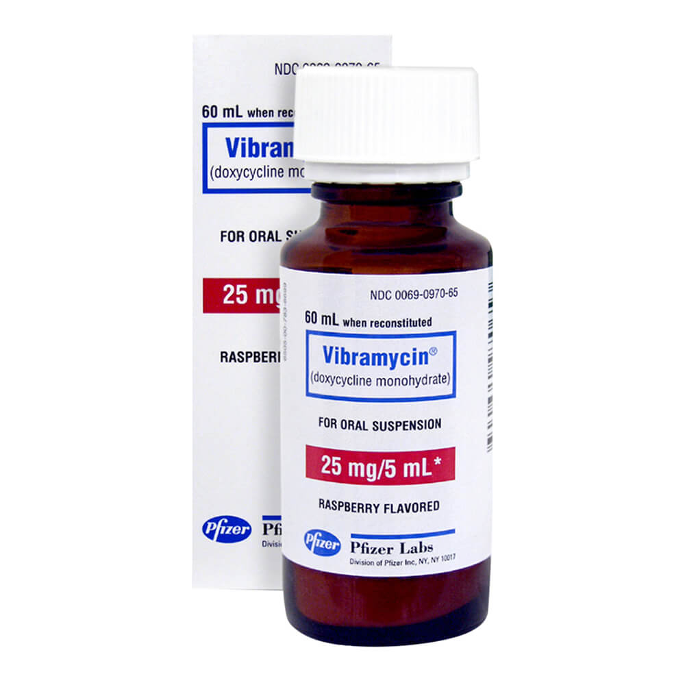 Rx Vibramycin (doxycycline) Oral Suspension, 25mg/5mL — Jeffers