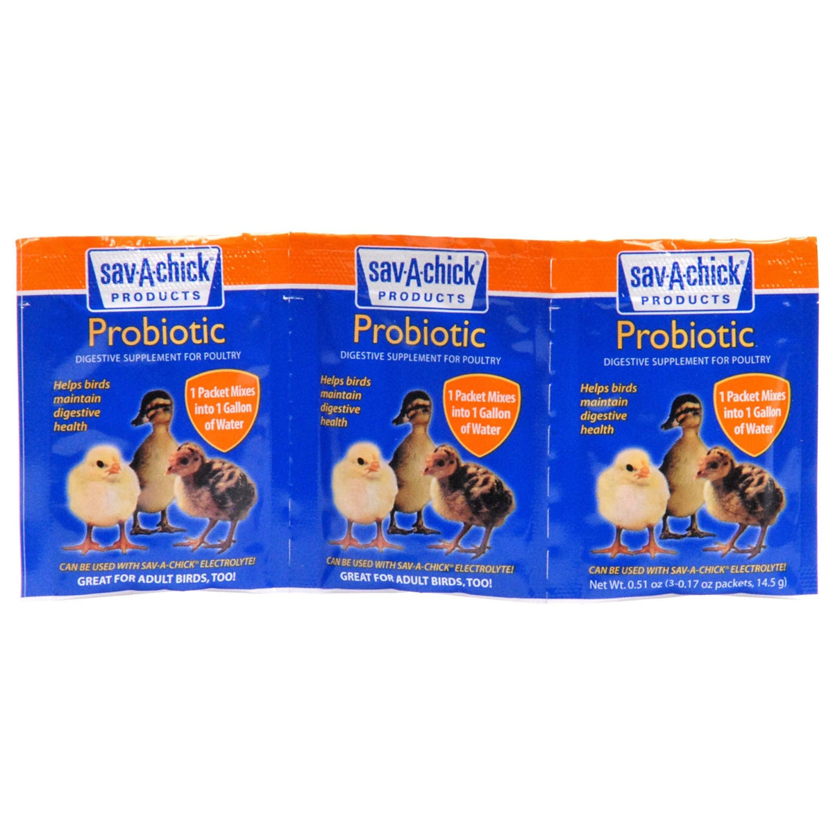 Sav-A-Chick Probiotic Digestive Supplement for Poultry, 3 (0.17 oz ...