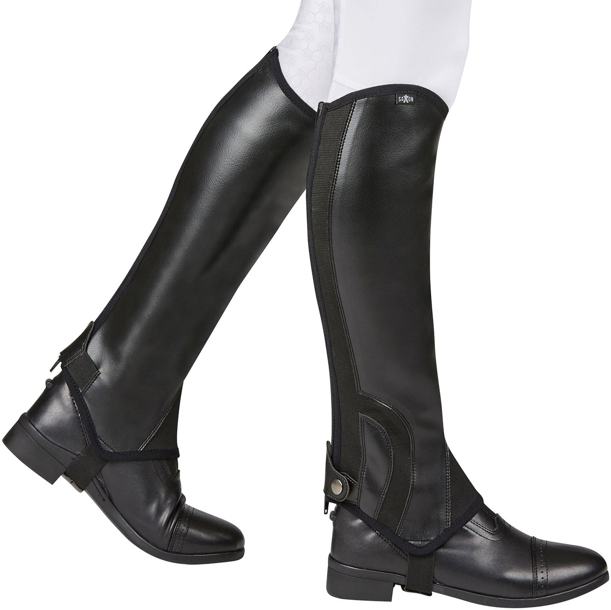 Ladies Saxon Syntovia Half Chaps, Black — Jeffers