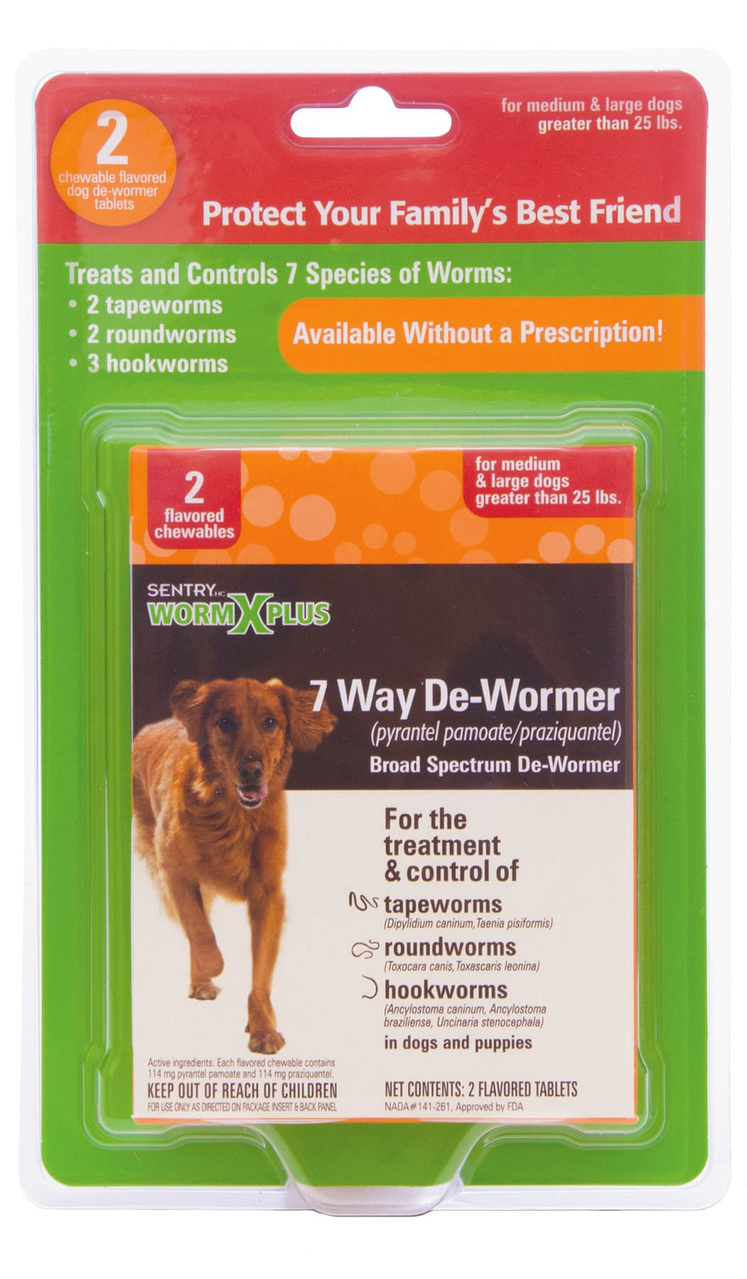 WormX Plus 7 Way De-Wormer for Dogs by Sentry — Jeffers