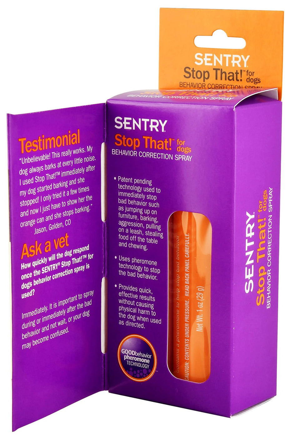 SENTRY Stop That! Pheromone Spray by Sergeants, 1 oz — Jeffers