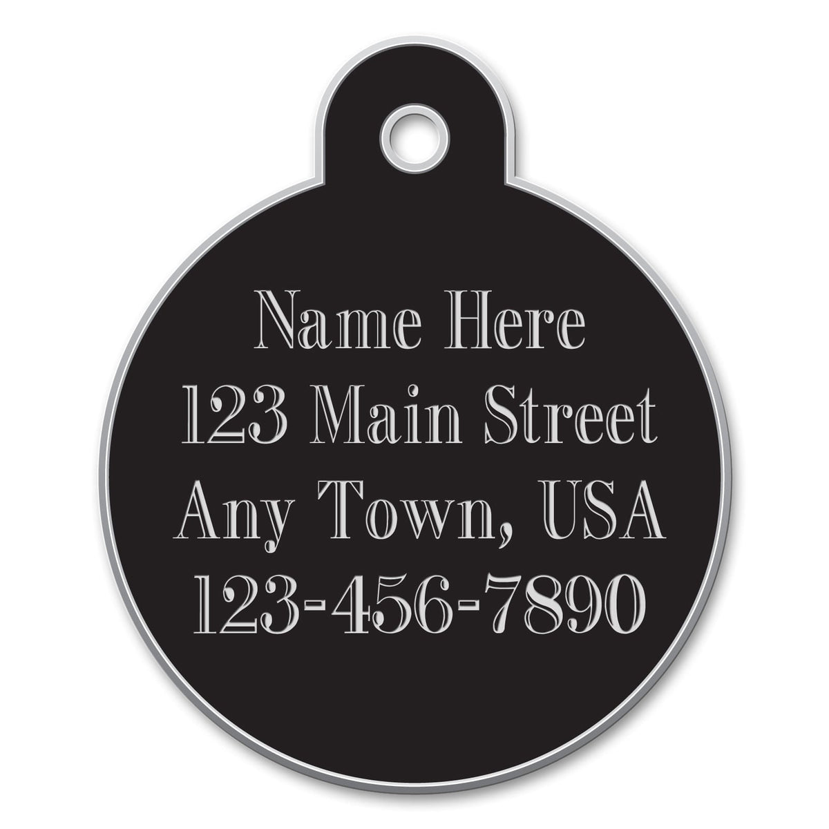 Engraved Pet ID Tags, Circle (Free Engraving) — Jeffers