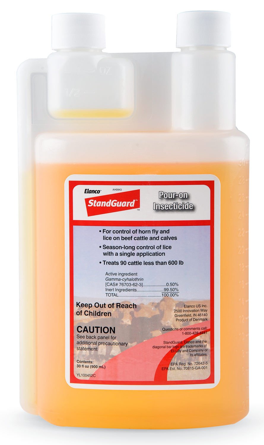 StandGuard Pour-On Insecticide for Livestock Fly Control — Jeffers