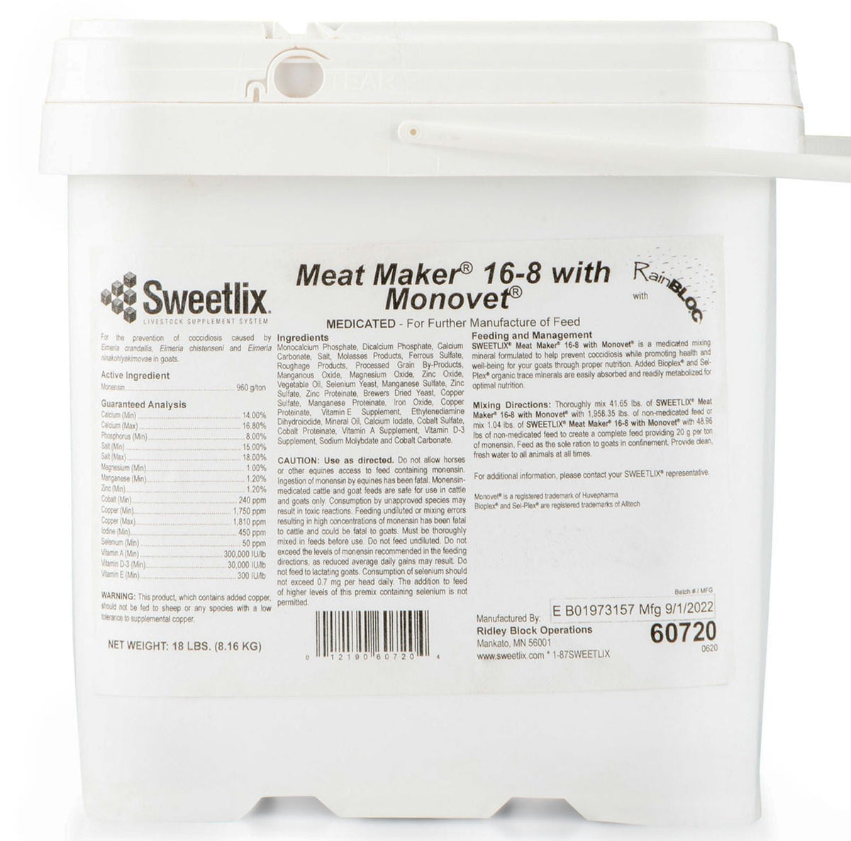 SWEETLIX Meat Maker Goat 16-8 with Monovet and RainBloc — Jeffers