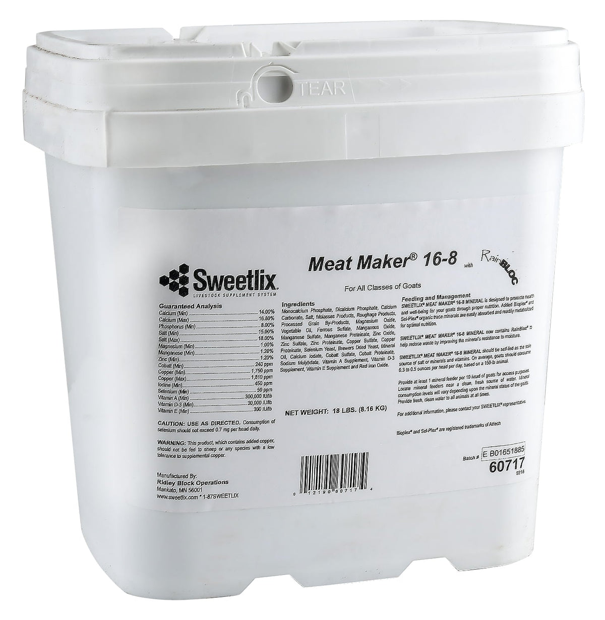 SWEETLIX Meat Maker Goat 16-8 with RainBloc, 18 lb — Jeffers