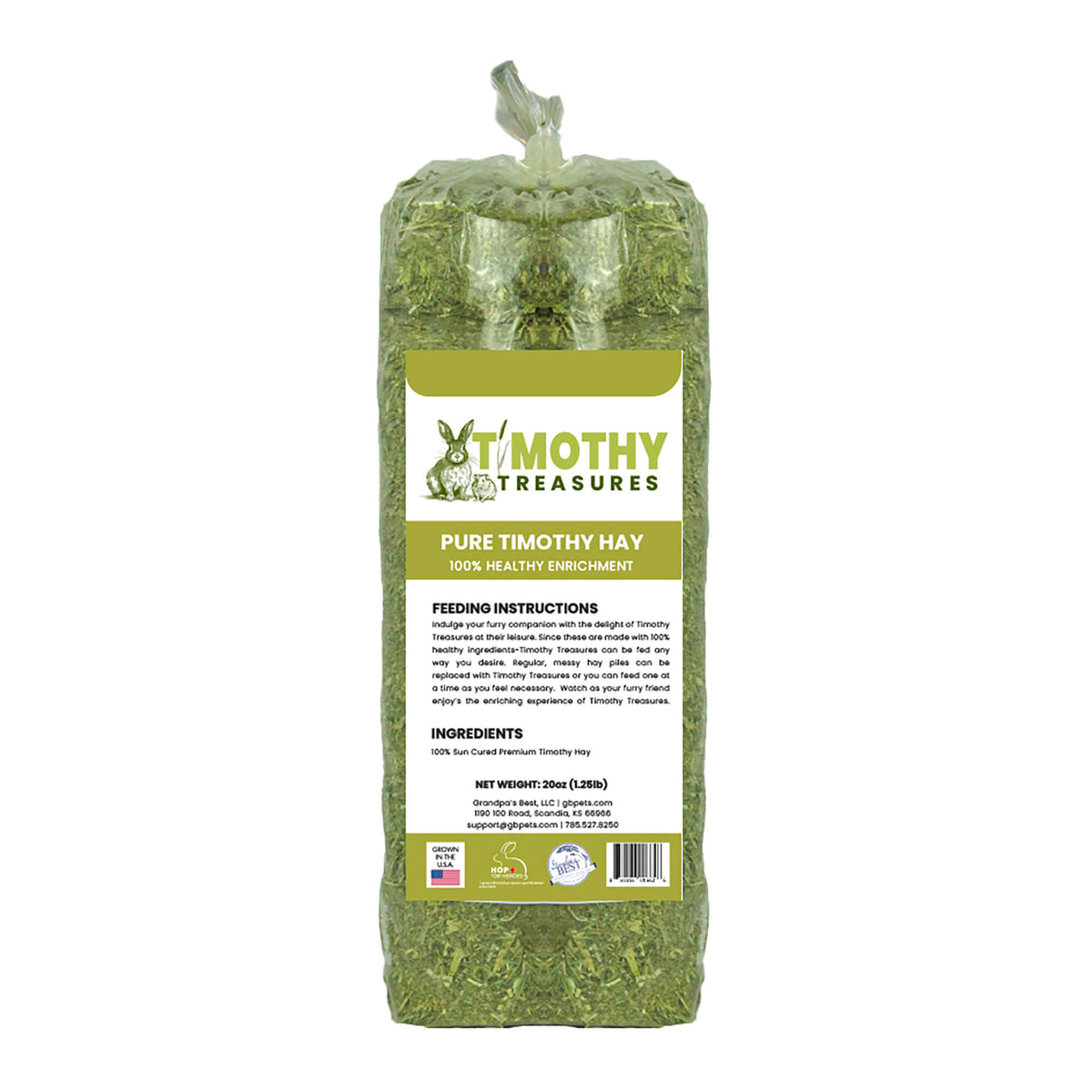Timothy Treasures Hay, Pure Timothy, 20 oz — Jeffers