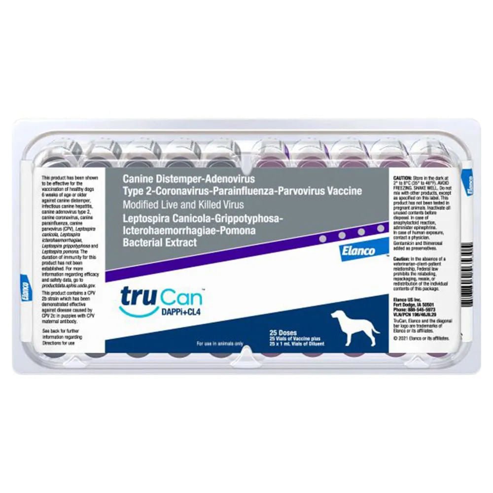 TruCan DAPPi+CL4 Dog Vaccine (formerly Duramune Max 5-CvK/4L), 25 Doses ...