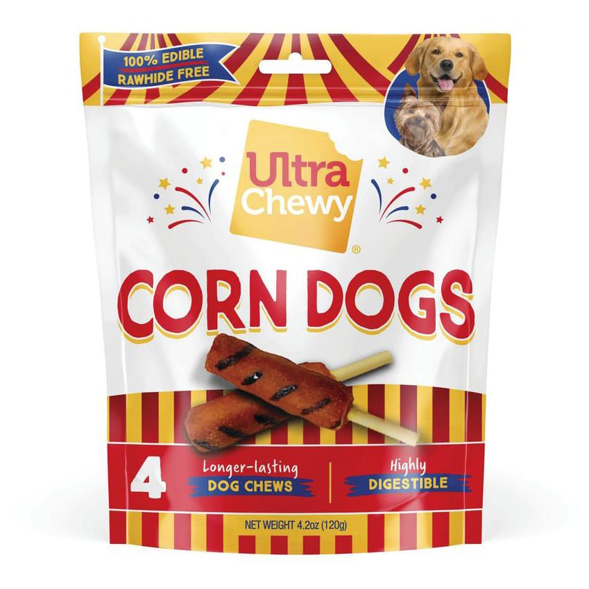 Ultra Chewy Corn Dogs, 4 ct for Dogs — Jeffers