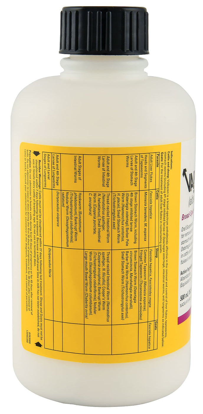 Valbazen Broad-Spectrum Dewormer Oral Suspension for Goats — Jeffers