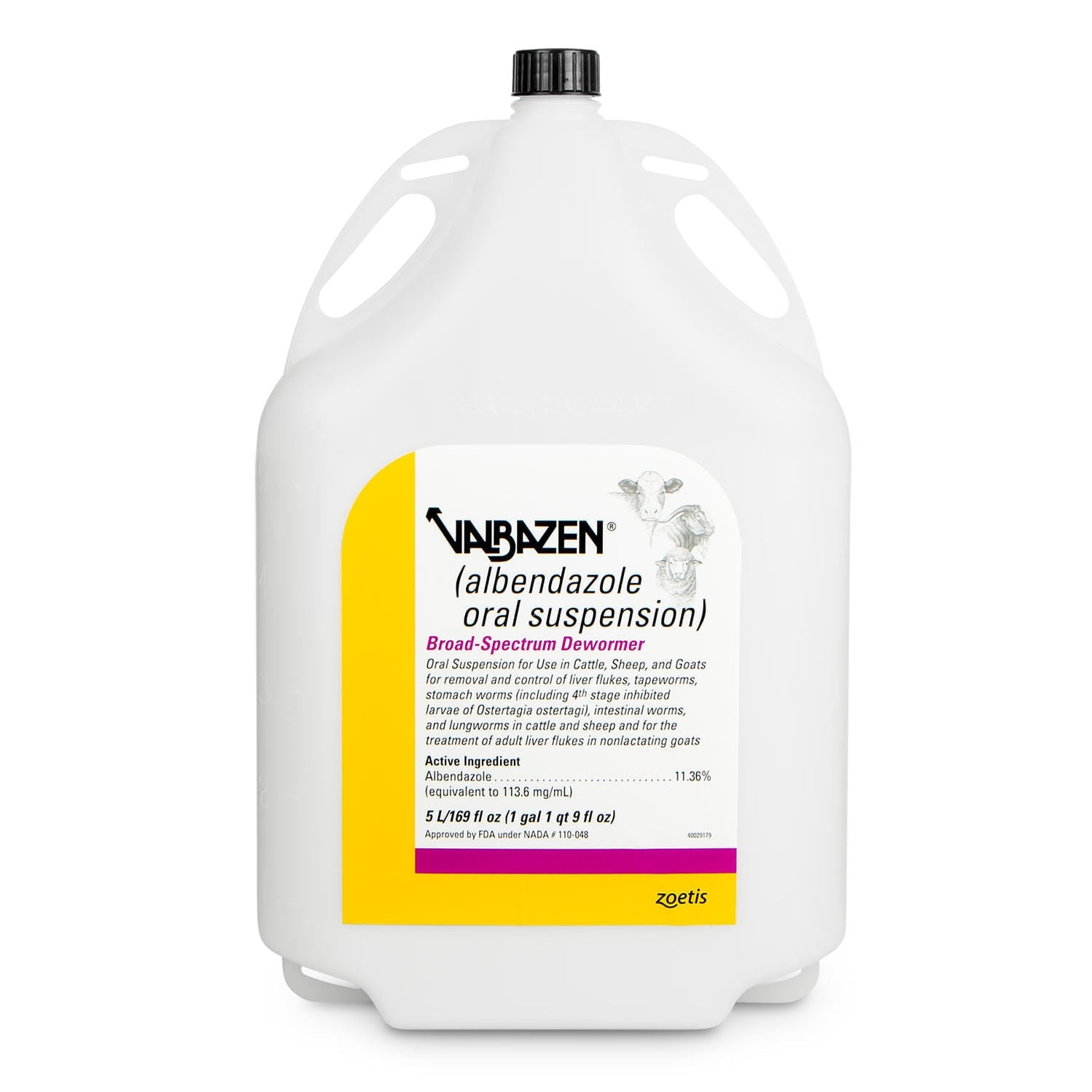 Valbazen Broad-Spectrum Drench Dewormer Oral Suspension for Goats — Jeffers