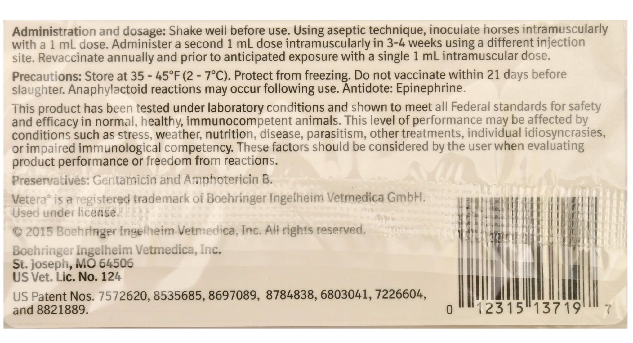 Vetera Gold XP Horse Vaccine, Single Dose — Jeffers