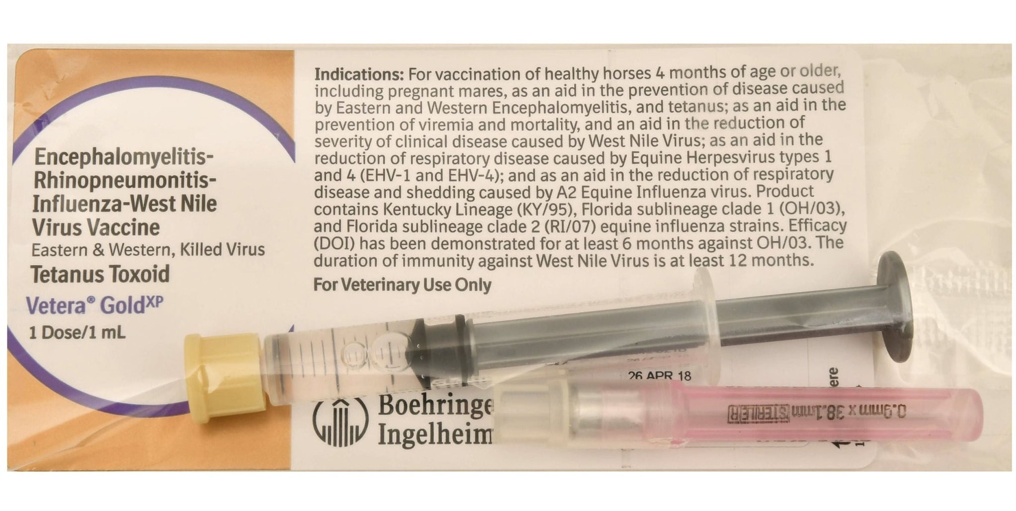 Vetera Gold XP Horse Vaccine, Single Dose — Jeffers