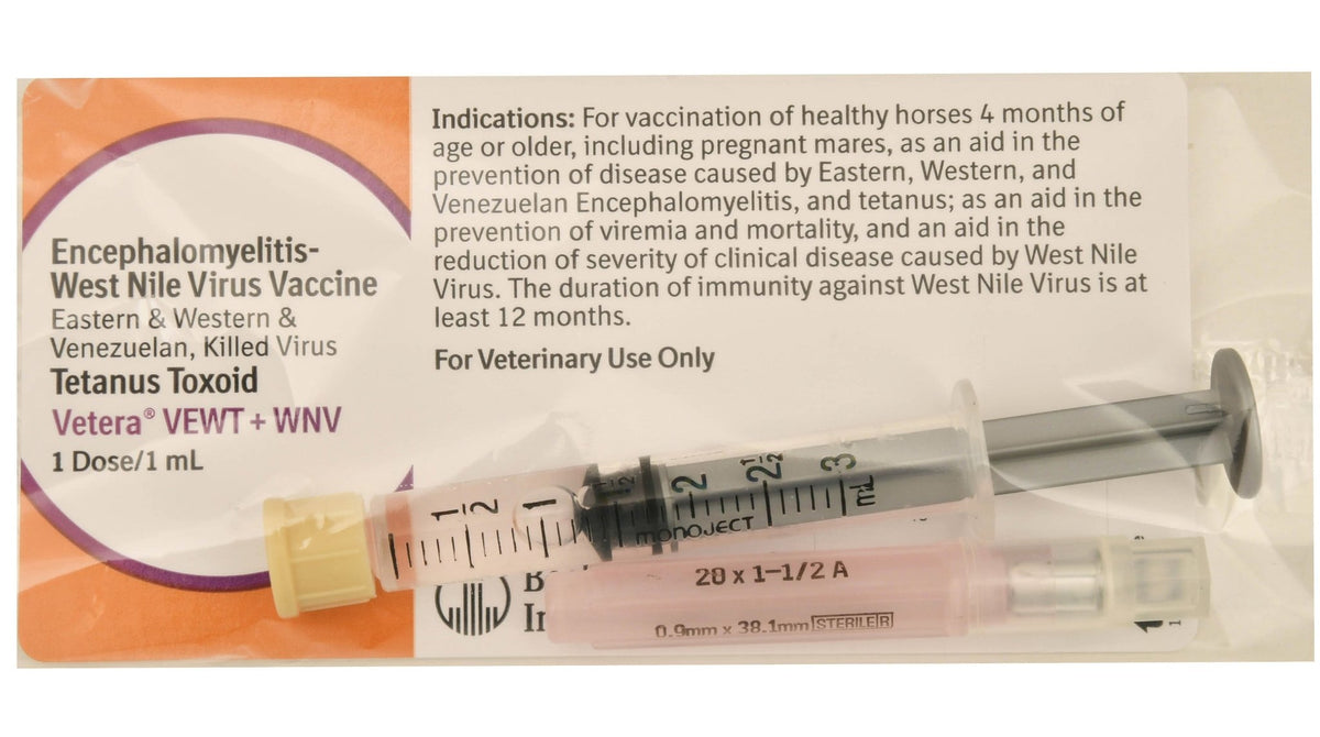 Vetera VEWT+WNV Horse Vaccine, Single Dose — Jeffers