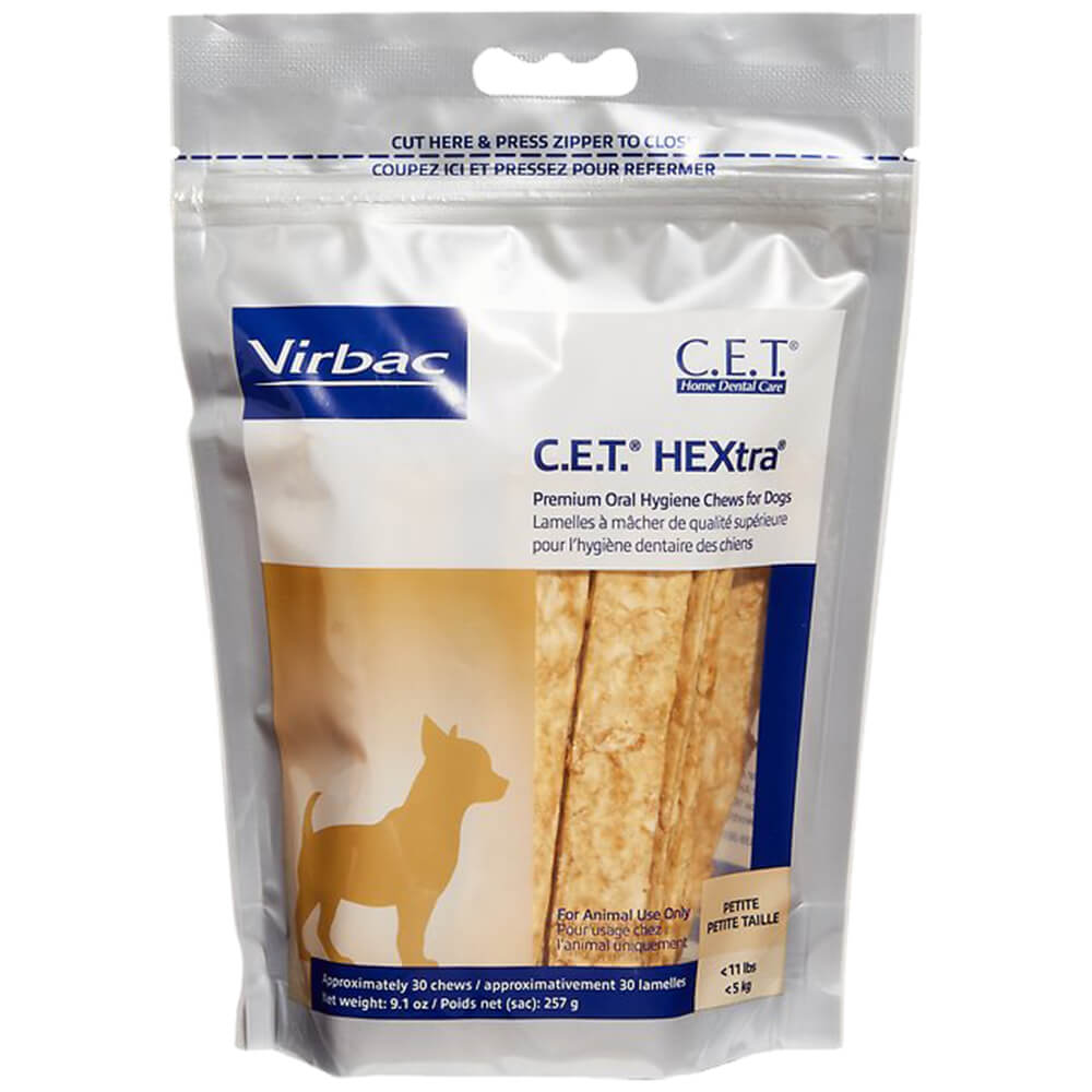 Virbac C.E.T. HEXtra Premium Dental Oral Hygiene Dog Chews, 30 ct — Jeffers