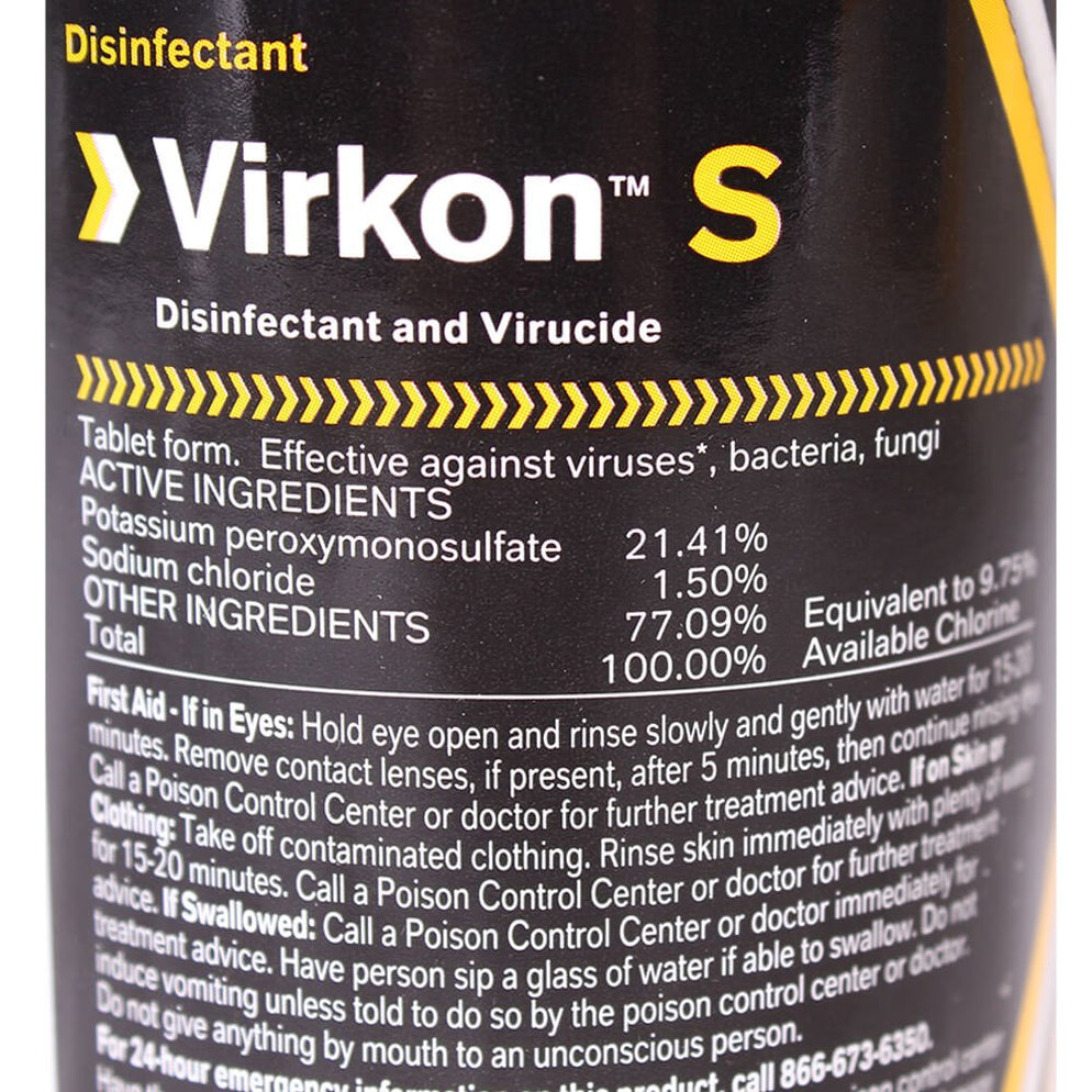 Virkon S Disinfectant and Virucide Tablets, 50 Tablets — Jeffers
