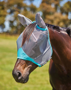 WeatherBeeta ComFITec Deluxe Fine Mesh Fly Mask with Ears for Horses ...