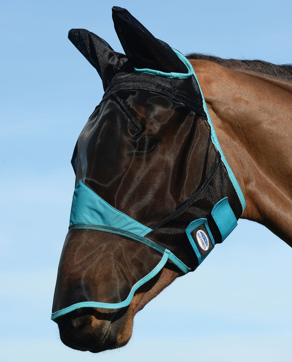 WeatherBeeta ComFITec Fine Mesh Fly Mask with Ears and Nose for Horses ...