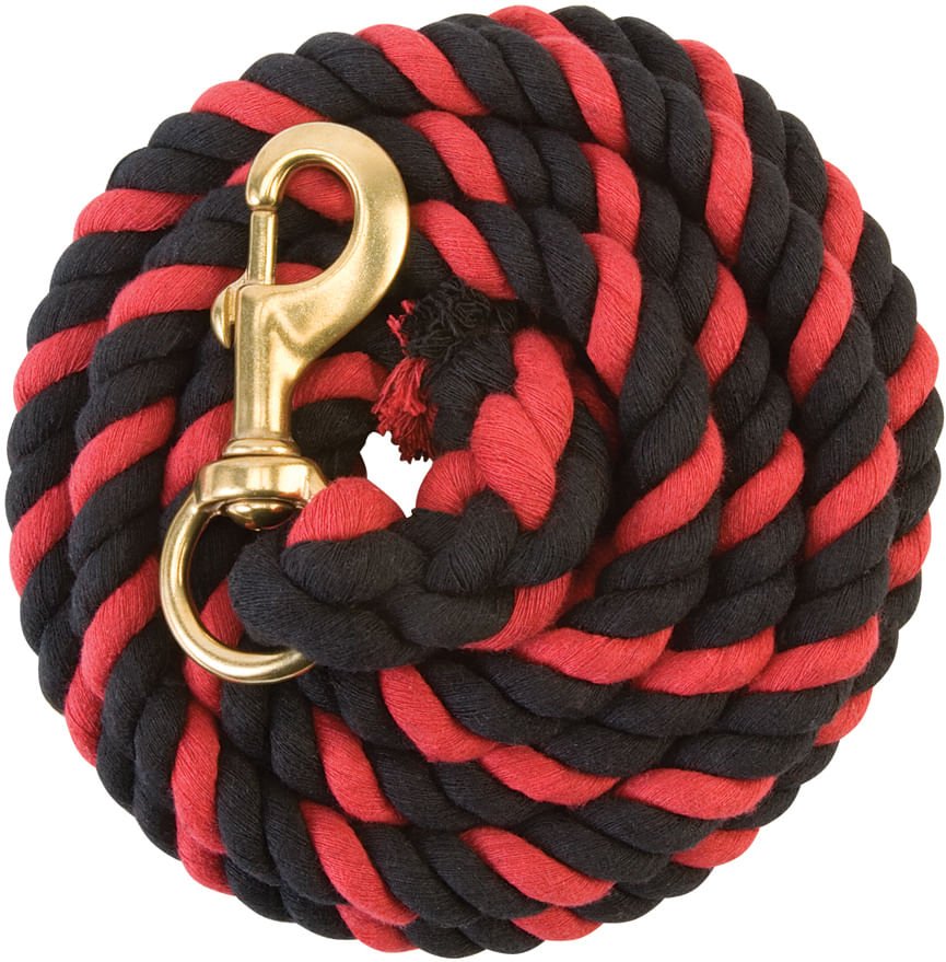 Colored Cotton Lead Ropes, 10' with Bolt Snap — Jeffers