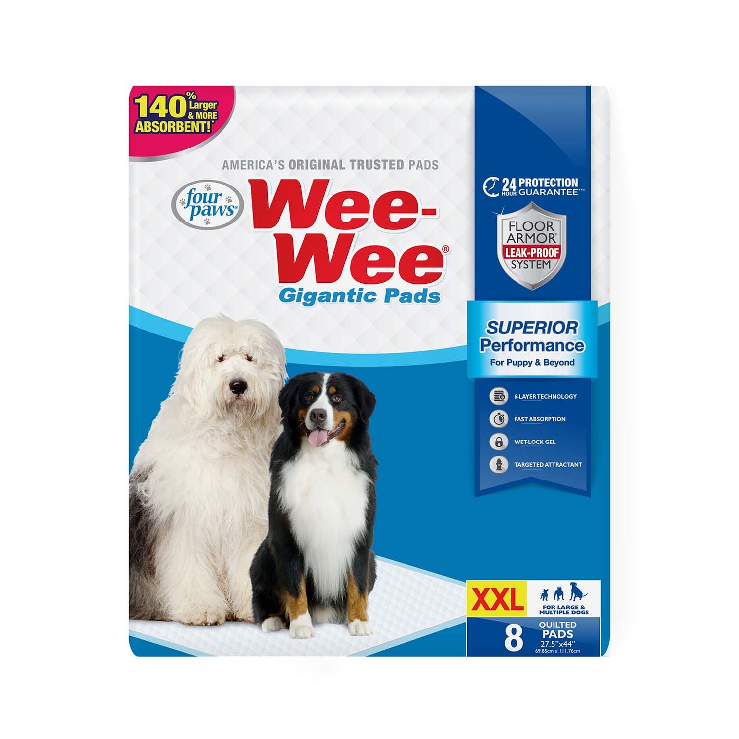 Wee-Wee Superior Performance Gigantic Puppy & Dog Pee Pads — Jeffers