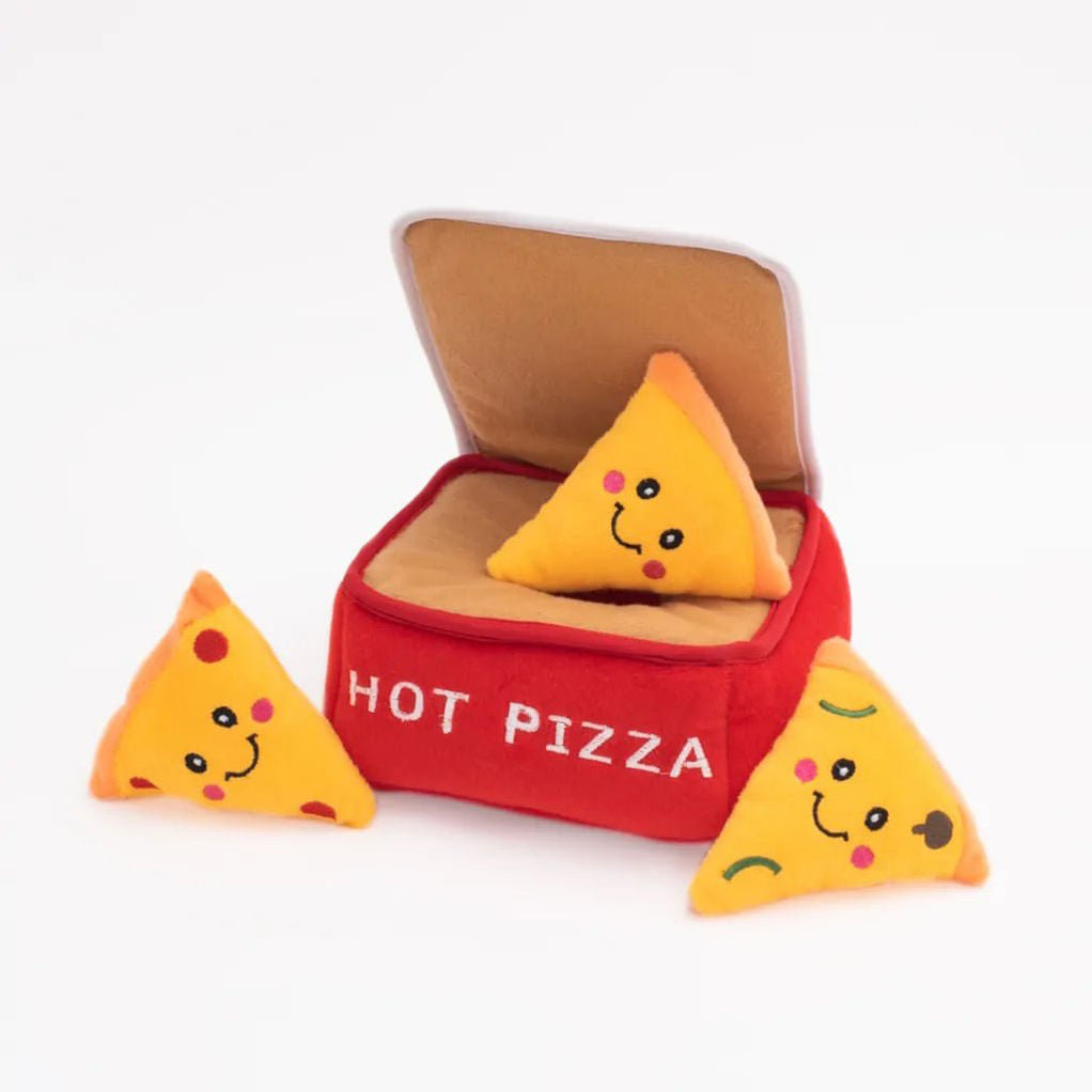 Zippy Burrow Pizza Box Pet Toy — Jeffers